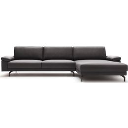 Creation BY ROLF BENZ Ecksofa &raquo;CR.450 elegantes Designsofa mit hohem Sitzkomfort&laquo; grau B/H/T: 294cm x 95cm x 178cm, Leder OSKAR, Recamiere rechts