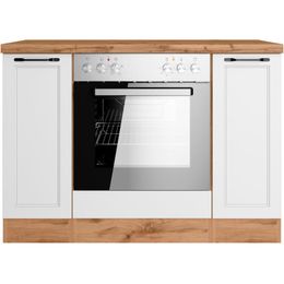 KOCHSTATION Herdumbauschrank &raquo;KS-Lana&laquo; Breite 120 cm wei&szlig; Holzwerkstoff, MDF wotaneiche, B/H/T: 120cm x 86cm x 60cm