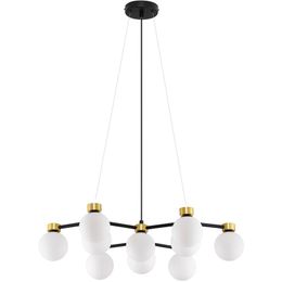 NOVA LUCE Pendelleuchte &raquo;OVALINO&laquo; G9 1 Stk. schwarz 10, &Oslash; 63cm H: 148cm, 1 Stk.