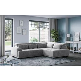 OTTO home Ecksofa &raquo;Jade L Form, Breite: 270 cm, mit Kopfteilverstellung & Nierenkissen&laquo; optional elektr. Sitztiefenverstellung grau 92% POLYESTER (PES