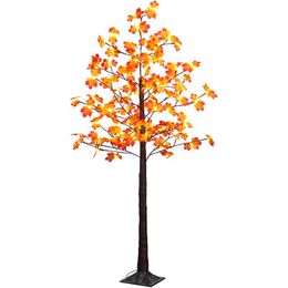 Bonetti LED Baum &raquo;Weihnachtsdeko&laquo; 1 Stk. Warmwei&szlig; Beleuchteter Deko-Herbstbaum mit Ahornbl&auml;ttern beige 96, H: 180cm, 1 Stk.