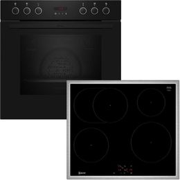 Neff Elektro-Herd-Set &raquo;E2CCG6AK4&laquo; Pyrolyse-Selbstreinigung Einzigartiges CircoTherm -Hei&szlig;luftsystem & schnelle Powerstufe schwarz Pyrolyse-