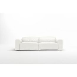 Egoitaliano 2,5-Sitzer &raquo;Beverly, Designsofa mit erstklassigem Sitzkomfort und tollen Details&laquo; Breite 242 cm, verstellbare Kopfteile wei&szlig; B/H/T: 242cm x 95cm x 
