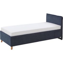 Meise M&ouml;bel meise.m&ouml;bel Kinderbett &raquo;FUN&laquo; Polsterbett wahlweise mit Bettkasten, Jugendbett inkl. USB-Anschluss blau Liegefl&auml;che L&auml;nge B: 200cm x 90cm, 