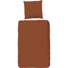 Good Morning Bettw&auml;sche &raquo; Uni&laquo; 2 Stk. 100% Baumwolle, Renforc&eacute;, 135x200, Unifarben, Rei&szlig;verschluss, Wei&szlig; orange Renforc&eacute;, Obermaterial: 100% Baumwolle