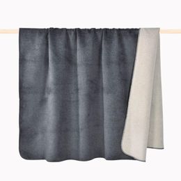 Pad Wohndecke &raquo;Hobart&laquo; Made in Europe, Wendefunktion, Uni Farben, 150x200 cm grau Mischgewebe B/L: 150cm x 200cm