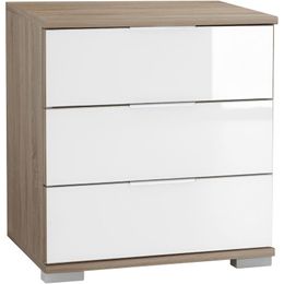 wimex Nachtkonsole &raquo;Easy&laquo; mit Glas- oder Spiegelfront wei&szlig; B/H/T: 52cm x 56cm x 38cm, 3 Stk.