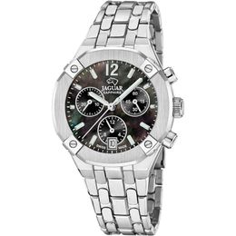 Jaguar Damen Chronograph &raquo;Diplomatic&laquo; Quarzuhr, Armbanduhr, Damenuhr, Swiss Made, Edelstahlarmband, analog Einheitsgr&ouml;&szlig;e