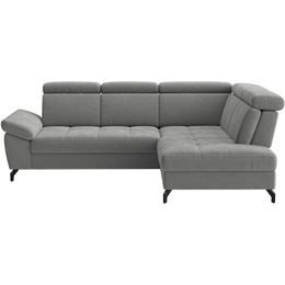 Sit & More sit&more Ecksofa &raquo;Vanity; L-Form, B. 254 cm&laquo; Inkl.Sitz-,Kopf-und Armteilverstellung 100% Polyester B/H/T: 254cm x 84cm x 197cm, Chenille, Ottomane 