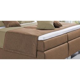 Hapo Tagesdecke &raquo;Plaid&laquo; beidseitig Stoff mit Vlie&szlig;watte versteppt braun Polyester B/L: 260cm x 70cm