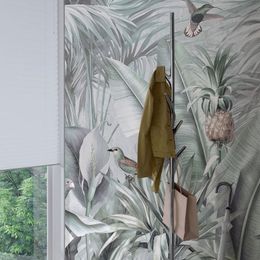 Fashion for walls Fototapete &raquo;Ayana&laquo; floral glatt Phthalate frei gr&uuml;n Vlies B/L: 1,5m x 2,7m, Rollen: 1