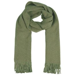 Capelli New York Damen Modeschal Fransenkante, w&auml;rmend gr&uuml;n Einheitsgr&ouml;&szlig;e