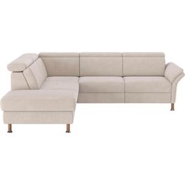 OTTO home Ecksofa &raquo;Calypso L-Form&laquo; mit Relaxfunktion motorisch im Sofa 2,5- Sitzer beige 100% Polyester B/H/T: 259cm x 85cm x 227cm, Struktur, 