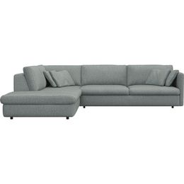 FLEXLUX Ecksofa &raquo;Lovane, elegant und zeitlos, bequem, L-Form&laquo; Weich & anschmiegsam, gro&szlig;e Sitztiefe auf Kaltschaum, Dekokissen inkl. blau 62% 