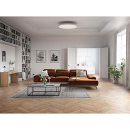 Musterring Wohnlandschaft &raquo;MR 2490 Ecksofa mit erstklassigem Sitzkomfort, Long-Life-Leder&laquo; Fu&szlig; Schwarz, Sitzh&ouml;he 46cm, wahlweise mit Funktionen, Ma&szlig;e 342x207 cm 