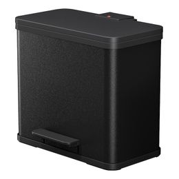 Hailo M&uuml;lleimer &raquo;&Ouml;ko duo Plus L&laquo; 2 Beh&auml;lter 26 l, Stahlblech o. Edelstahl, Kunststoff Inneneimer, Made in Germany schwarz Metall B/H/T: 47cm x 43cm x 34cm, 