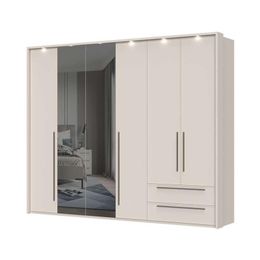OTTO home Dreht&uuml;renschrank UV lackiert, Soft Close Funktion, H&ouml;henverstellbare F&uuml;&szlig;e beige FSC -zertifizierter Holzwerkstoff, MDF Cashmere, B/H/T: 