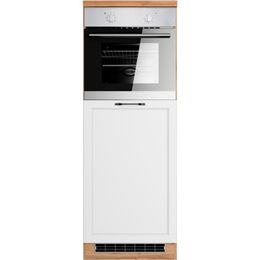 KOCHSTATION Backofenumbauschrank &raquo;KS-Lana&laquo; Breite 60 cm wei&szlig; Holzwerkstoff, MDF wotaneiche, B/H/T: 60cm x 166cm x 60cm, T&uuml;ren: 1 Stk.