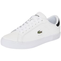 Lacoste Herren Sneaker "POWERCOURT", Gr. 45, wei&szlig;, Leder, Schuhe