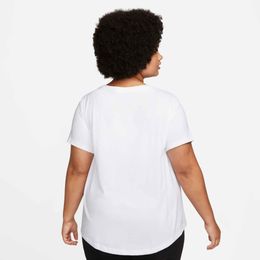 Nike Sportswear Damen T-Shirt "CLUB ESSENTIALS WOMEN'S T-SHIRT (PLUS SIZE)"wei&szlig;, Gr. 1X, Obermaterial: 100% Baumwolle, Shirts, etwas weiterer