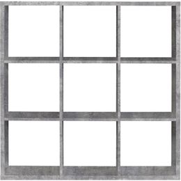 FORTE Standregal &raquo;Mauro&laquo; Fachgr&ouml;&szlig;e 33x33cm, 4 F&auml;cher grau Holzwerkstoff B/H/T: 107,2cm x 107,3cm x 32,9cm, offene F&auml;cher