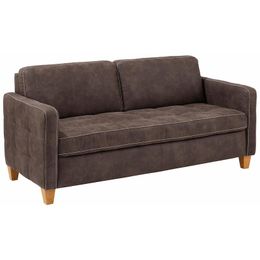 Home Affaire 2,5-Sitzer &raquo;Earl&laquo; braun Struktur fein (100% Polyester);Luxus-Microfaser ALTARA NUBUCK (100% Polyester);Luxus-Microfaser in Lederoptik (