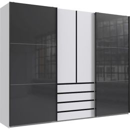 wimex Schwebet&uuml;renschrank &raquo;Magic by fresh to go&laquo; wei&szlig; B/H/T: 300cm x 236cm x 65cm, Schubladen: 4 Stk. T&uuml;ren: 2 Stk. Griffleisten schwarz