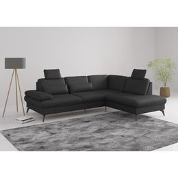 Sit & More sit&more Ecksofa &raquo;Morris L-Form, inkl. Sitztiefenverstellung&laquo; wahlweise mit Armteilverstellung, Schlaffunktion & Bettkasten schwarz B/H/T: 262cm x 