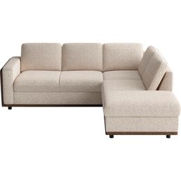 Sit & More sit&more Ecksofa &raquo;Cordoba&laquo; wahlweise mit Schlaffunktion und Bettkasten oder Stauraum beige 100% Polyester B/H/T: 232cm x 85cm x 212cm, Chenille, 