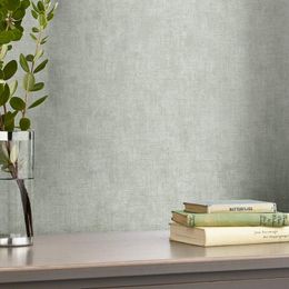 Laura Ashley Vliestapete &raquo;Uni Leaf&laquo; neutral glatt 10mx52cm (ca. 5m2) gr&uuml;n Vlies B/L: 0,52m x 10m, Rollen: 1