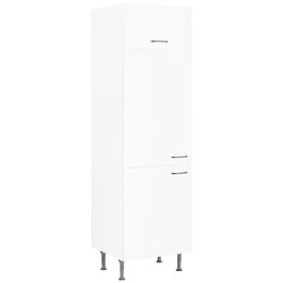 Optifit K&uuml;hlumbauschrank &raquo;Elga&laquo; mit Soft-Close-Funktion, h&ouml;henverstellbaren F&uuml;&szlig;en, Breite 60 cm wei&szlig; Holzwerkstoff wei&szlig;, B/H/T: 60cm x 211,8cm x 