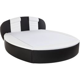 Westfalia Schlafkomfort Rundbett mit Bettkasten schwarz Bezug Bett: Kunstleder;Bonnell-Federkernmatratze: 51% Polypropylen, 39% Polyester, 10% Baumwolle;Kaltschaummatratze: 