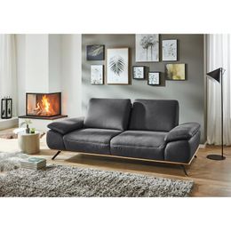 Die PlanBar 3-Sitzer &raquo;PN-EM18063, B: 232 cm, mit Kontrastnaht&laquo; optional mit echt bezogenem R&uuml;cken, Sitztiefen- und Armteilverstellung Sichtrahmen: Aus