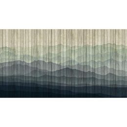 Livingwalls living walls Fototapete &raquo;Walls by Patel Mountains 1&laquo; glatt Vlies, Wand, Schr&auml;ge beige Vlies B/L: 5m x 2,7m