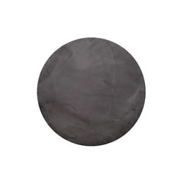 Wecon home Basics Teppich &raquo;Anna&laquo; rund 25 mm H&ouml;he Hochflorteppich, getuftet, modern, einfarbig, flauschig, Wohnzimmer grau Polyester &Oslash; 150cm 1 Stk., 