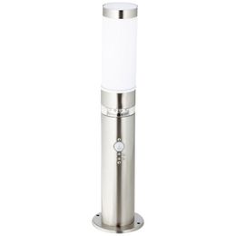 Brilliant Pollerleuchte &raquo;BOLE&laquo; E27 50 cm H&ouml;he, &Oslash; 8 cm, Bewegungsmelder, Metall/Kunststoff, edelstahl silber 1, &Oslash; 7,5cm H: 50cm