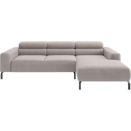 Home Affaire Ecksofa &raquo;Ecksofa, L-Form, incl. Kopfteilverstellung, Breite 258 cm&laquo; wahlweise elektrische Sitztiefenverstellung beige 100% Polyester B/H/