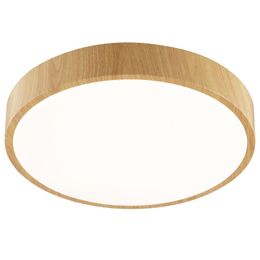 Brilliant LED Deckenleuchte &raquo;Teranon&laquo; LED-Modul 1 Stk. Warmwei&szlig; Holzoptik, 3000 K, braun/wei&szlig; beige &Oslash; 33cm H: 7cm, 1 Stk.