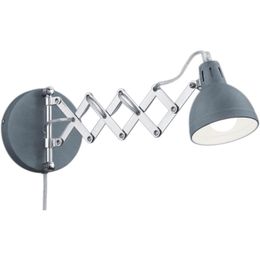 REALITY LEUCHTEN Wandleuchte &raquo;SCISSOR&laquo; E14 grau 1