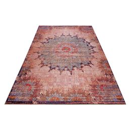 Wecon Home Teppich &raquo;Rooftop&laquo; rechteckig 6 mm H&ouml;he Vintage, Baumwolle, Kurzflor, Wohnzimmer, Schlafzimmer, Orient bunt Baumwolle B : 160cm 1 Stk., 6mm,