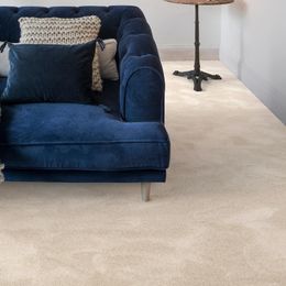 ANDIAMO Teppichboden &raquo;Levin, Velours, Gesamth&ouml;he 10 mm, Luxusklasse LC2&laquo; rechteckig Uni Farben, Breite 400 cm oder 500 cm, weiche Qualit&auml;t beige Kunstfaser B 