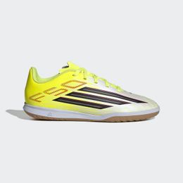M&auml;dchen Fu&szlig;ballschuh "F50 CLUB KIDS, HALLENB&Ouml;DEN", adidas Performance, Gr. 32team solar gelb 2, core schwarz, lucid rot, Synthetik, Textil, Schuhe,