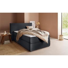 LeGer Home by Lena Gercke Boxspringbett &raquo;Yuma&laquo; incl. Topper, in 4 Breiten, 3 Matratzenarten und je 2 H&auml;rtegraden grau 100% Polyester Liegefl&auml;che B/L: 