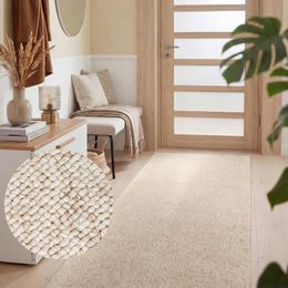 ELLE DECORATION Teppich &raquo;Rocco&laquo; rechteckig 10 mm H&ouml;he L&auml;ufer, waschbar, Wohnzimmer, Esszimmer, Woll-Optik beige Polypropylen B : 80cm 1 Stk., 10mm, L: