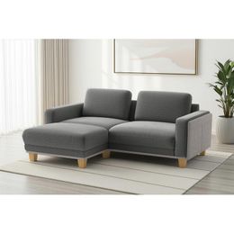 Sit & More sit&more Ecksofa &raquo;Concept&laquo; Modernes Sofa in drei Fu&szlig;farben zur Auswahl 100% Polyester B/H/T: 226cm x 84cm x 167cm, Recamiere links,mit Fu&szlig; Buche 