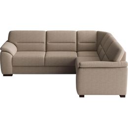 Sit & More sit&more Ecksofa &raquo;Montego L-Form, B: 256 cm, gro&szlig;e Stoffauswahl, Komfort Sitzh&ouml;he 46cm&laquo; wahlweise mit Schlaffunktion und Schubkasten beige 100% 