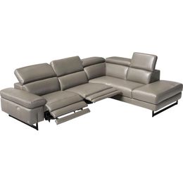 Egoitaliano Ecksofa &raquo;Candice, elegant, edel und bequem, erstklassiger Sitzkomfort, L-Form&laquo; inkl. 2 elektrischer Relaxfunktionen, Bedienung &uuml;ber Taste an Armlehne 