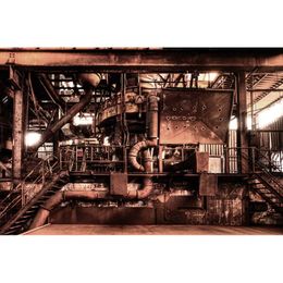 papermoon Fototapete &raquo;Vintage Carlshuette&laquo; bunt Vlies B/L: 1,5m x 1,11m, Bahnen: 7 Stk.