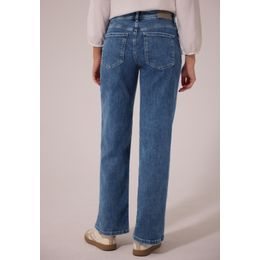 Damen Loose-fit-Jeans, blau, Gr. 33, STREET ONE STUDIO, unifarben, Jeans, 79% Baumwolle, 15% Polyester, 4% Elastomultiester, 2% Elasthan, Jeans,