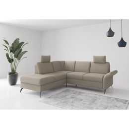 OTTO home Ecksofa &raquo;Rochelle&laquo; wahlweise mit Schlaffunktion, Bettkasten und Armteilverstellung grau 95% Polyester 5% Polyamid B/H/T: 240cm x 93cm x 